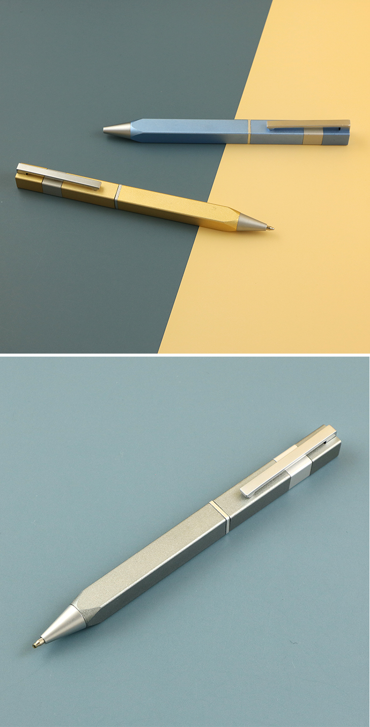 Custom Logo Metal Gift High Quality Professional Square Ball Pen Set ...